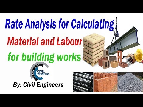 Rates Analysis For Calculating Material and Labour for building