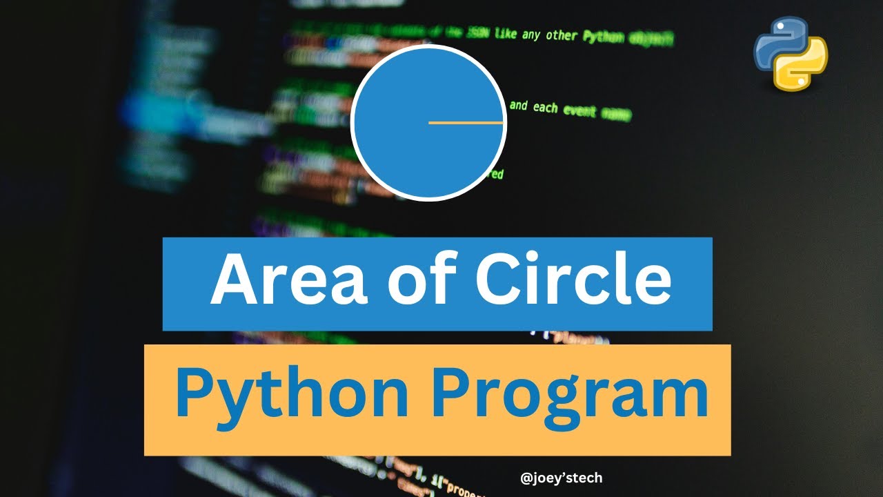 Python program to calculate area of circle by taking radius as input #pythonforbeginners