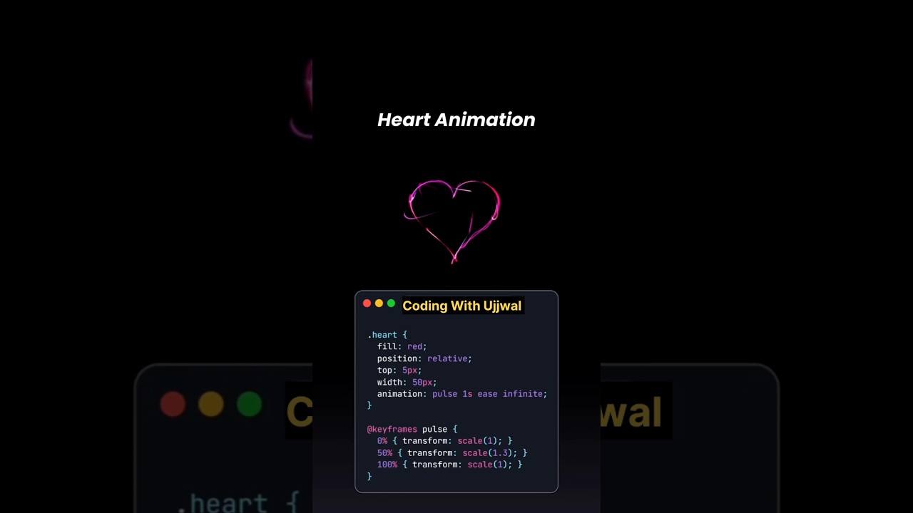 Create a Stunning Heart Animation with HTML & CSS ❤️ l