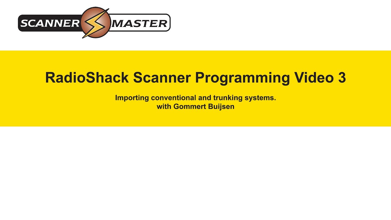 RadioShack Scanner Programming Video 3 by Scanner Master