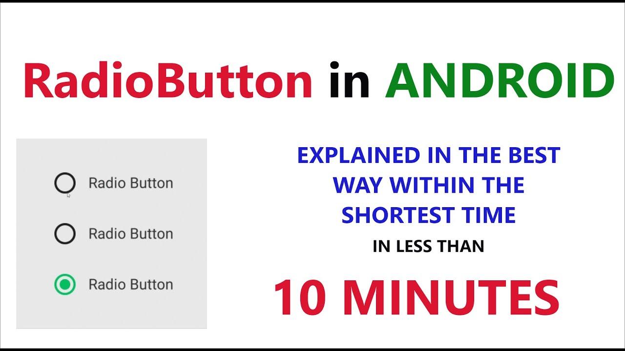 Radio Button in Android - Learn Android by Building Apps 4 - An Option Selector App