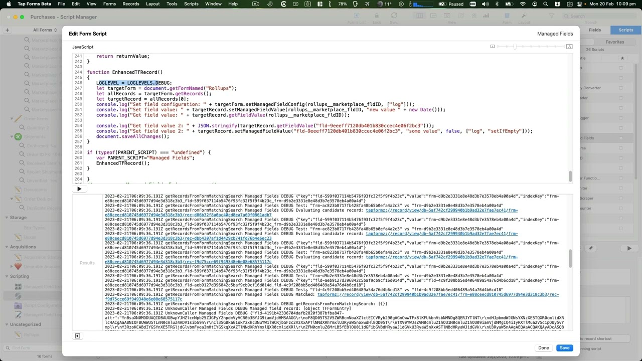 New features in Script Manager: Managed Fields!