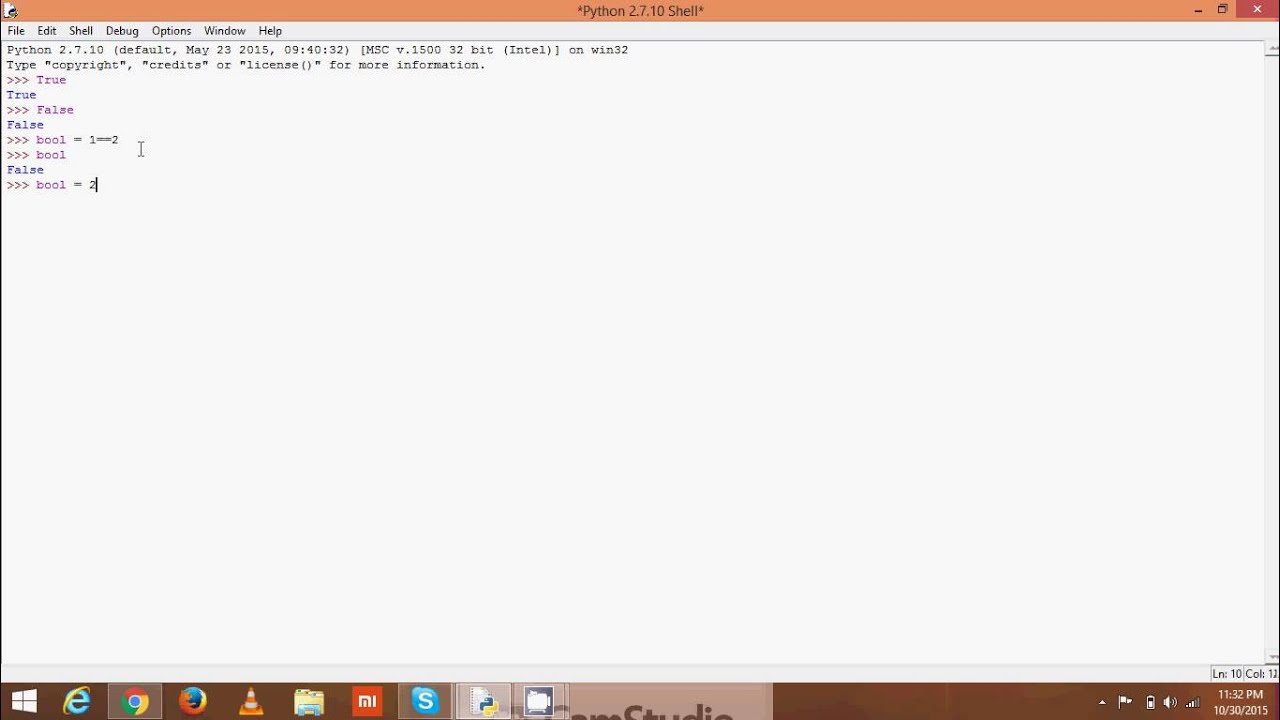 Boolean Data Types in python Lesson 4