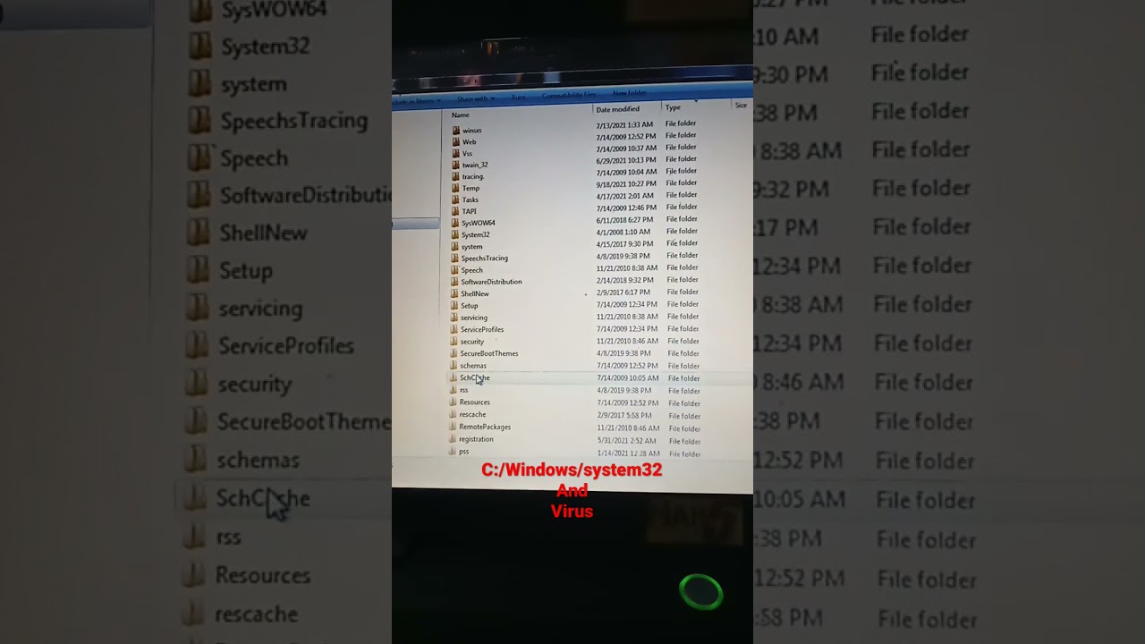 windows system32 and virus attack