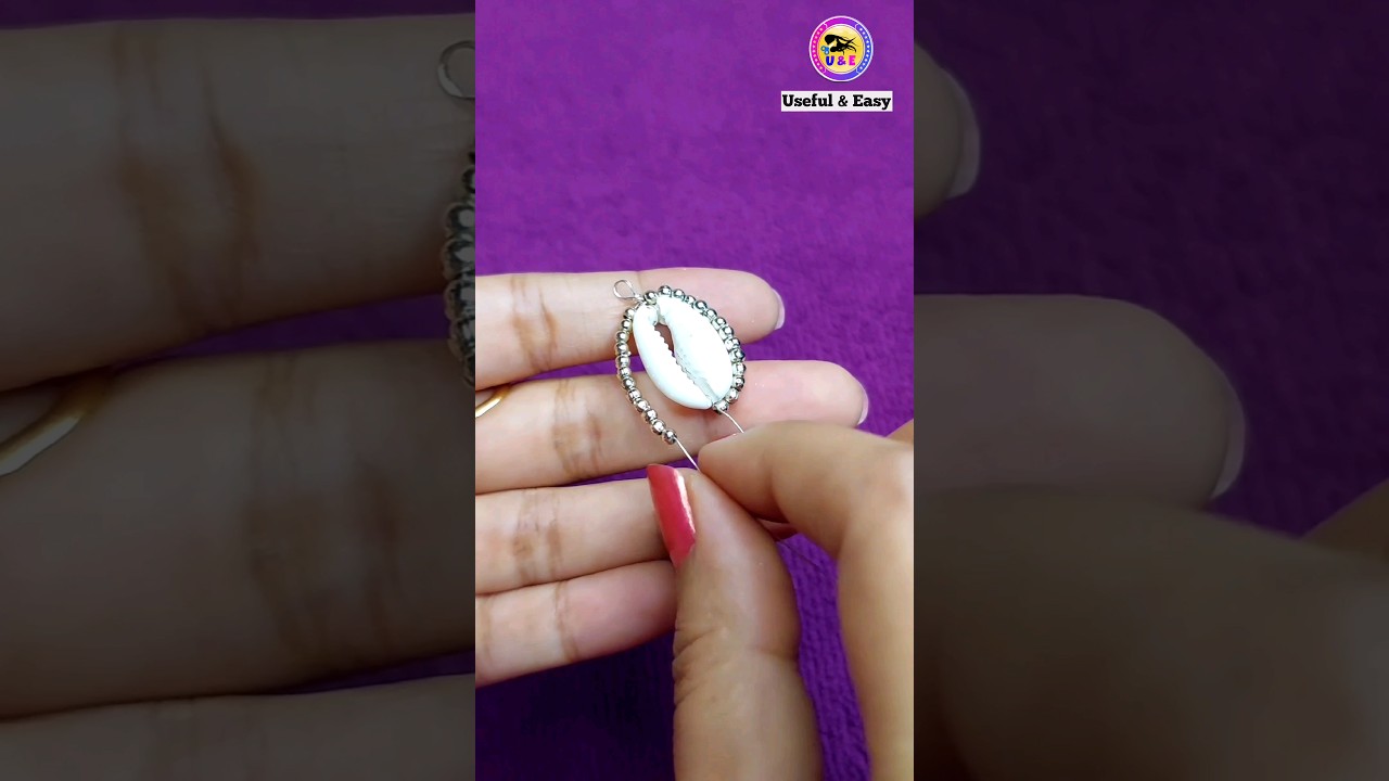 #shorts😱Very Light Cowrie Shell Jewelry Making/Earrings Diy.Useful & Easy