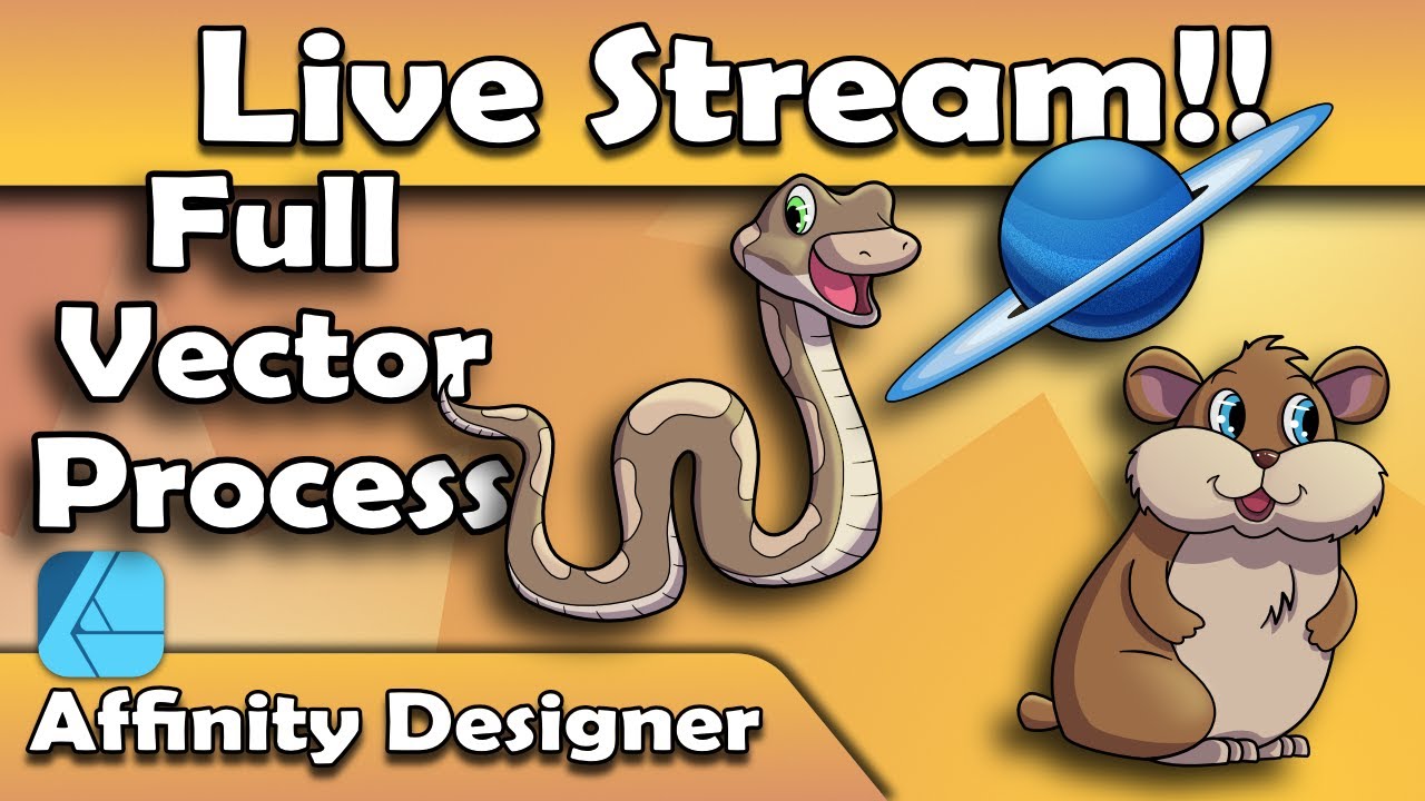 Creating Vector Character Art in Affinity Designer - Full Process Stream