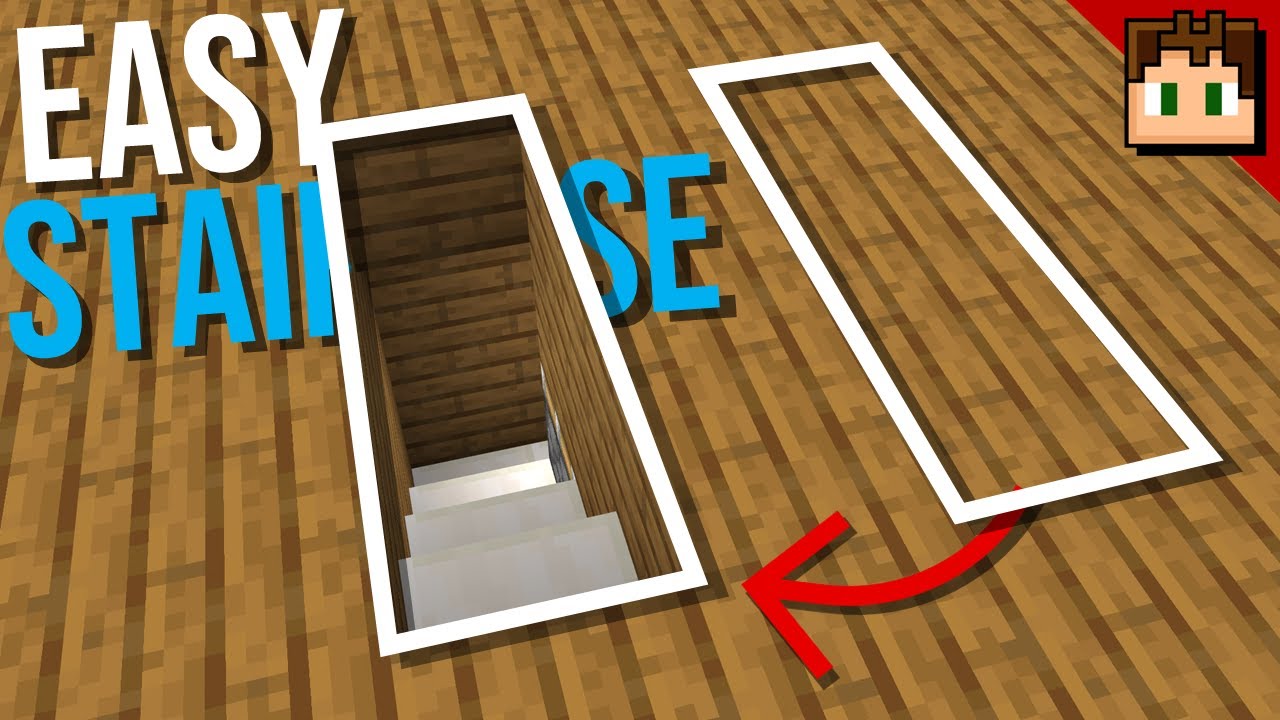 Minecraft Bedrock: How To Build a SIMPLE HIDDEN STAIRCASE! 1.21 Tutorial