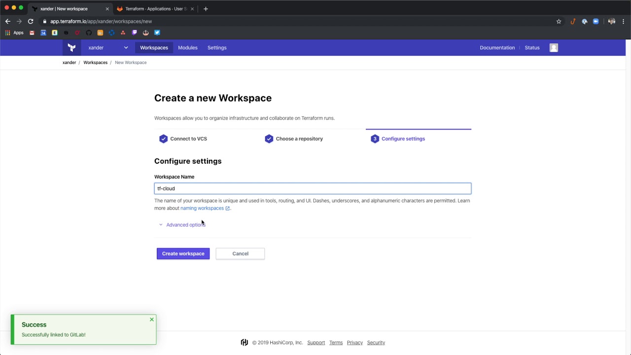 Demo: Configuring Terraform Cloud with GitLab