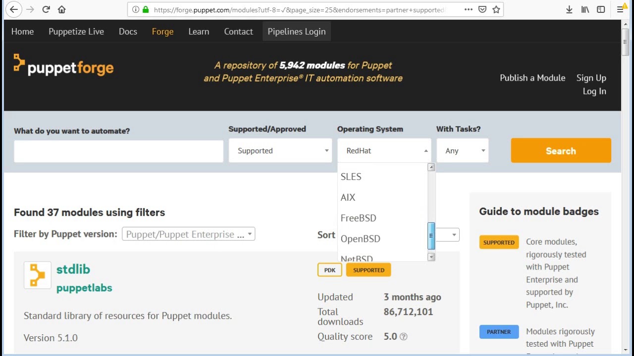 4.2 Puppet Module,  Puppet Forge Modules