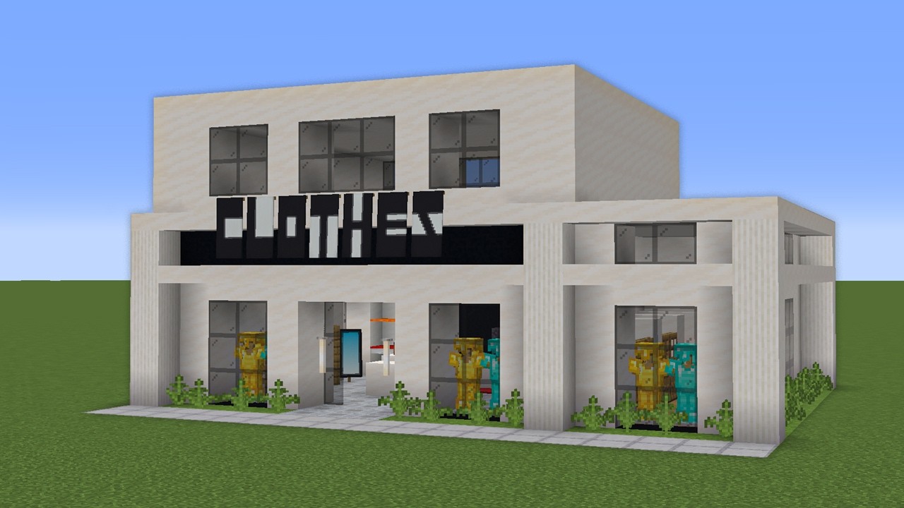 How To Make A Clothes Store In Minecraft | Including Interior - Minecraft Builders