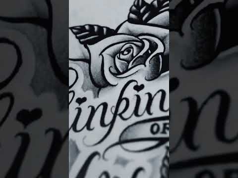 Custom Chicano Script Lettering Drawing / Chicano Love