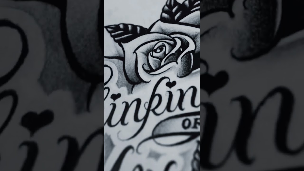 Custom Chicano Script Lettering Drawing / Chicano Love