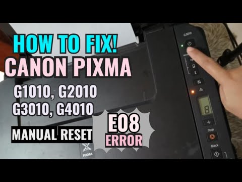 How to Reset Canon Pixma Printer G1010 G2010 G3010 G4010 | Canon Pixma E08 Error