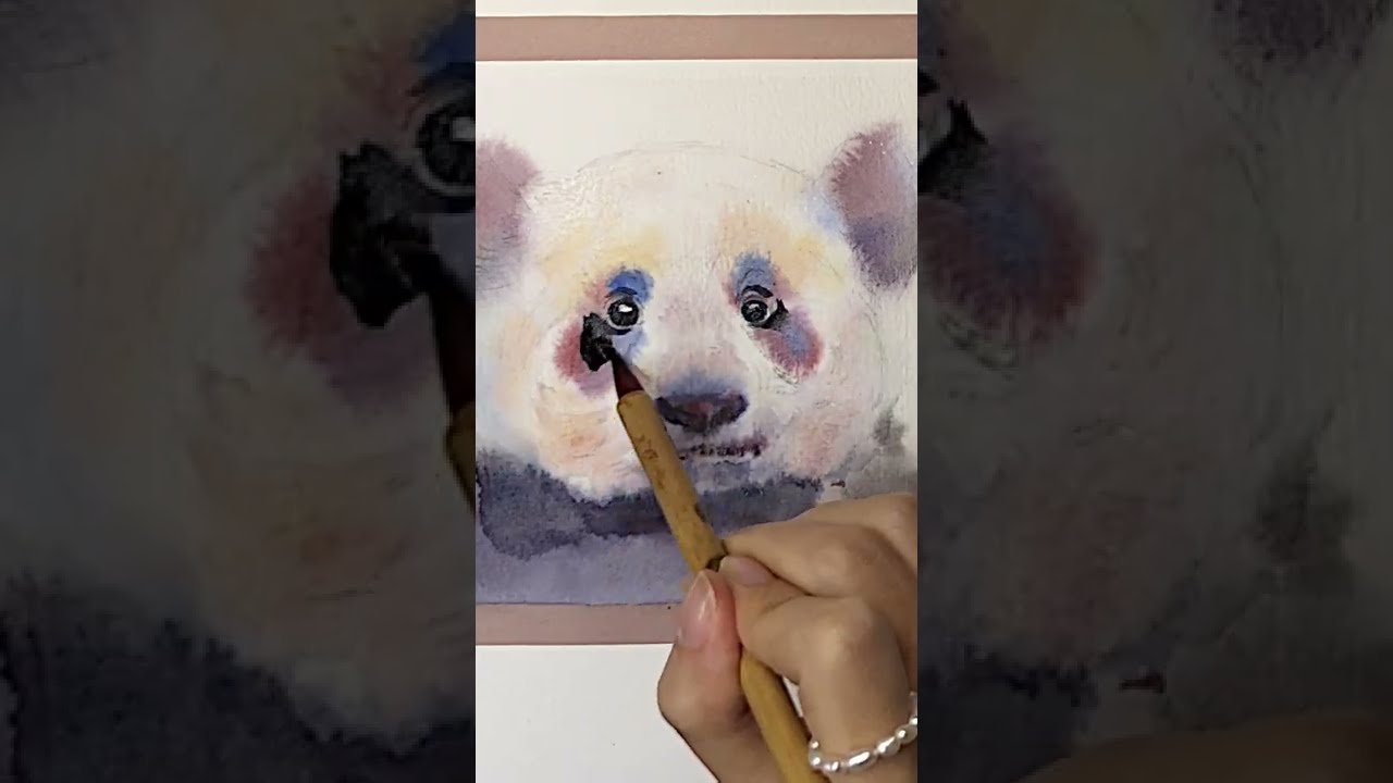 Cute Panda Watercolor Pre-teaser Subscribe for Full Vid