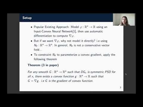 Input Convex Gradient Networks - NeurIPS 2021 OTML Spotlight Talk