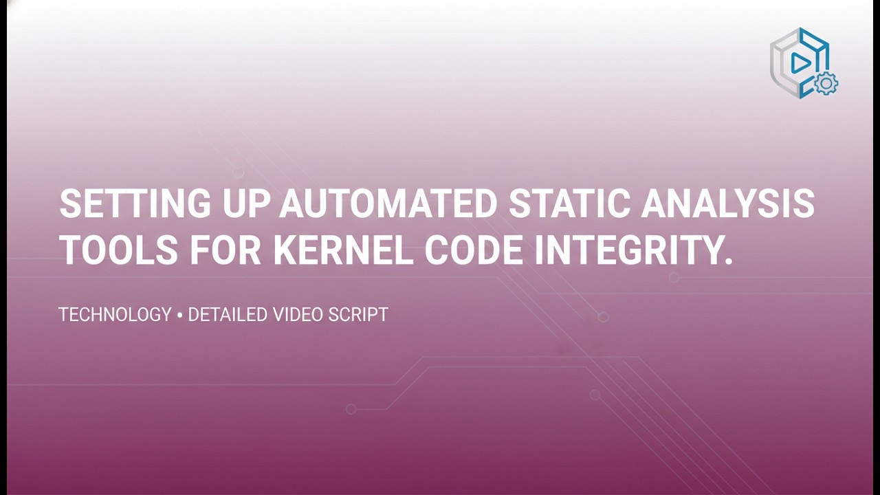 Setting Up Automated Static Analysis Tools for Linux Kernel Code Integrity & Security