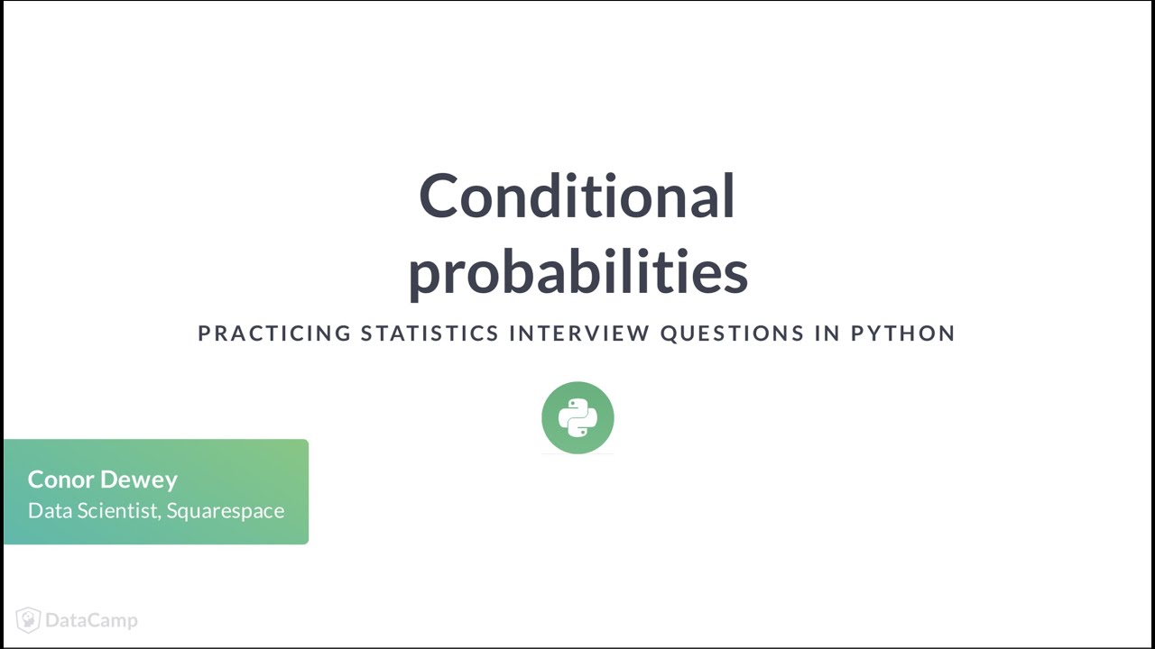 Python Tutorial: Conditional probabilities