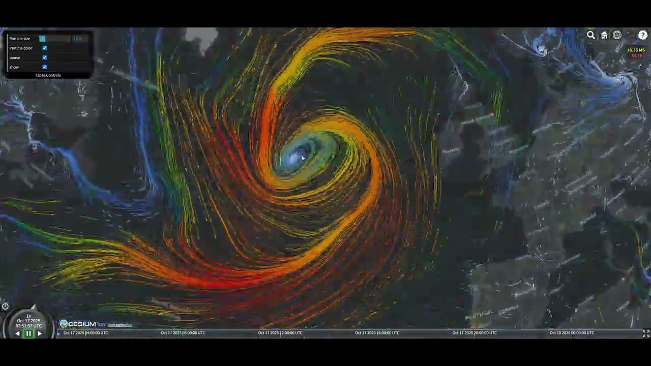 Cesium 2D wind field