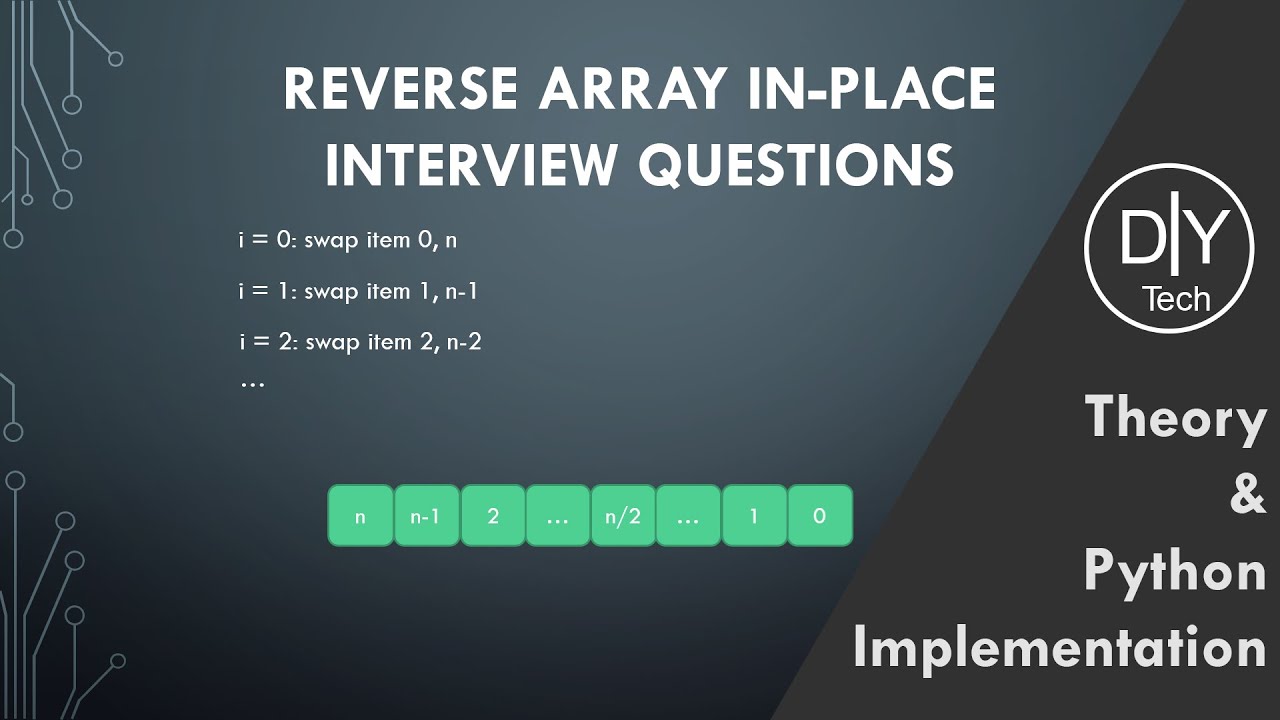 Reverse Array In-Place | Data Structures and Algorithms in Python