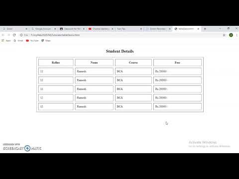 HTML Table Part-1 | ROWSPAN & COLSPAN in HTML #html #htmltables @knowledgebase2612 