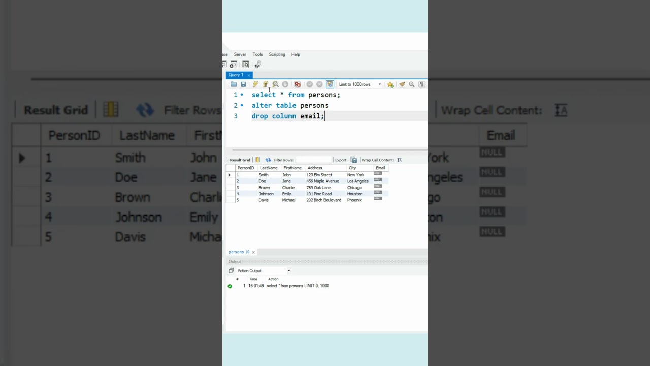Drop a Column in SQL! ❌