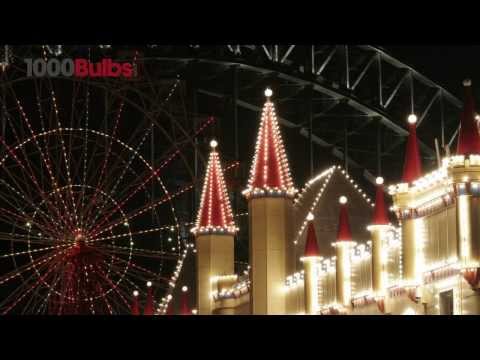 100 Blue Mini Lights - 35 ft. Stringer - Green Wire - Commercial Duty