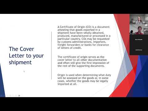 Export Certifications - Certificates of Origin Webinar