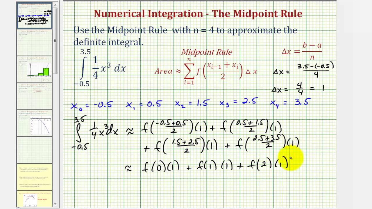 Ex 1: Numerical Integration - The Midpoint Rule