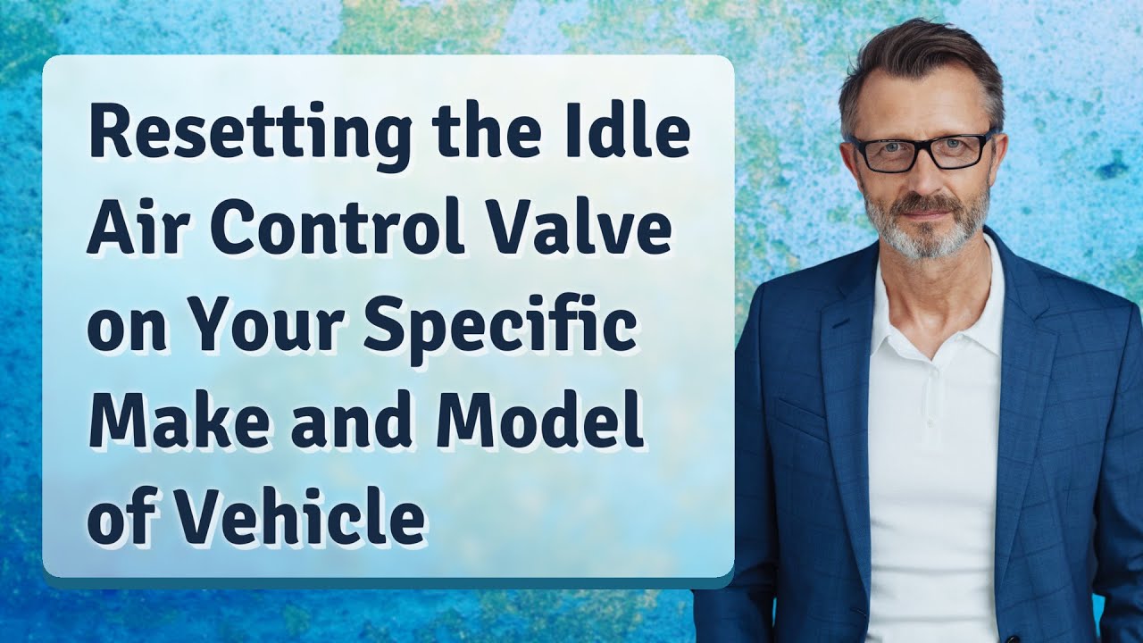 Resetting the Idle Air Control Valve on Your Specific Make and Model of Vehicle