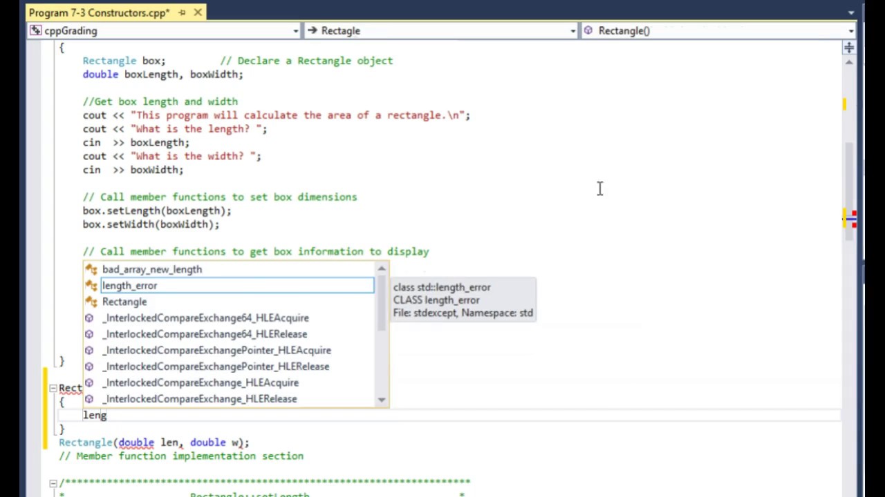 Program 7-3 with Constructors