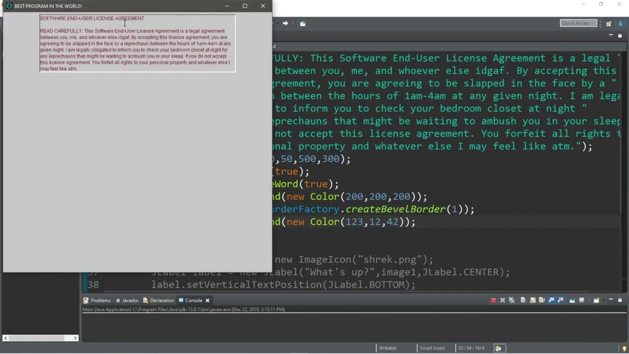 Java JTextArea tutorial GUI