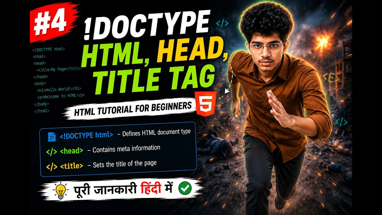 #4 Heading, Center, Mark Tag | HTML tutorial for beginners | Web Development Tutorial in Hindi