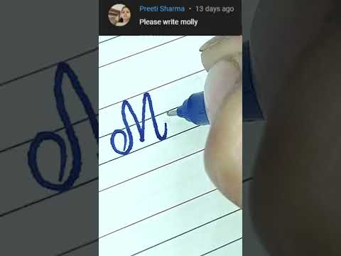 “Molly” How to Write Your Name in Cursive Writing | #shorts