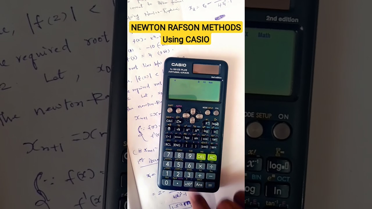 NEWTON RAFSON METHODS || using casio model fx-991ES  PLUS ||  #casio #NMPS #m4