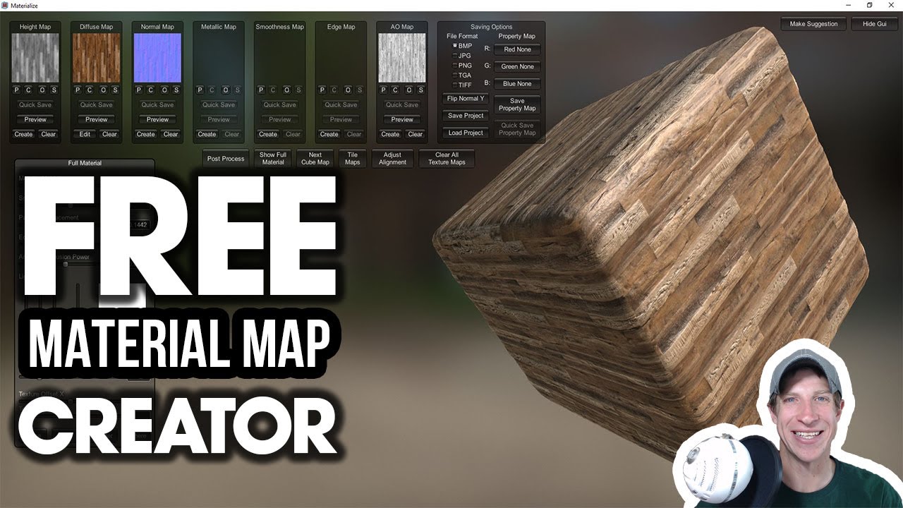 FREE TOOL For Creating PBR Material Maps from Photos - Materialize!