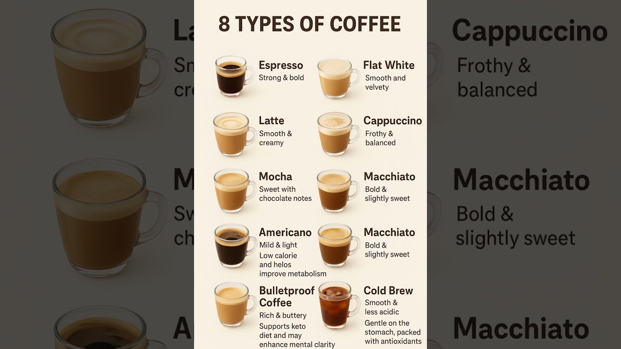 8 Popular Types of Coffee You Must Try
