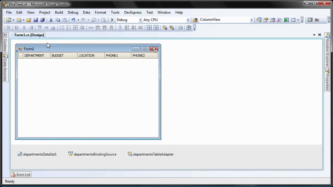 WinFormsTreeList - How To Assign Editors To Columns Using Code - Tutorial