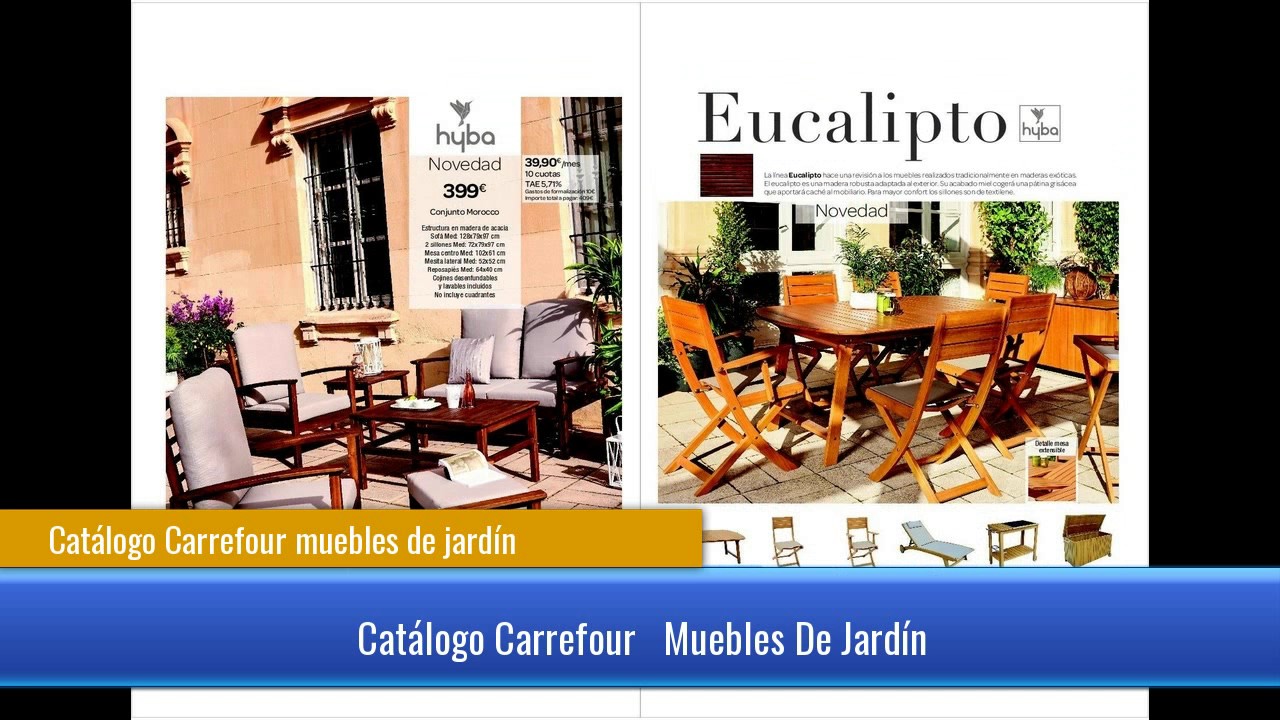 Catálogo Carrefour muebles de jardín