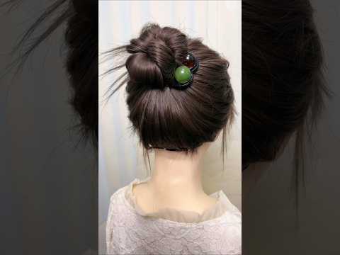 easy to make beautiful bun hairstyles #hairstyle #beautiful #hairtutorial #bunhairstyles #viralvideo