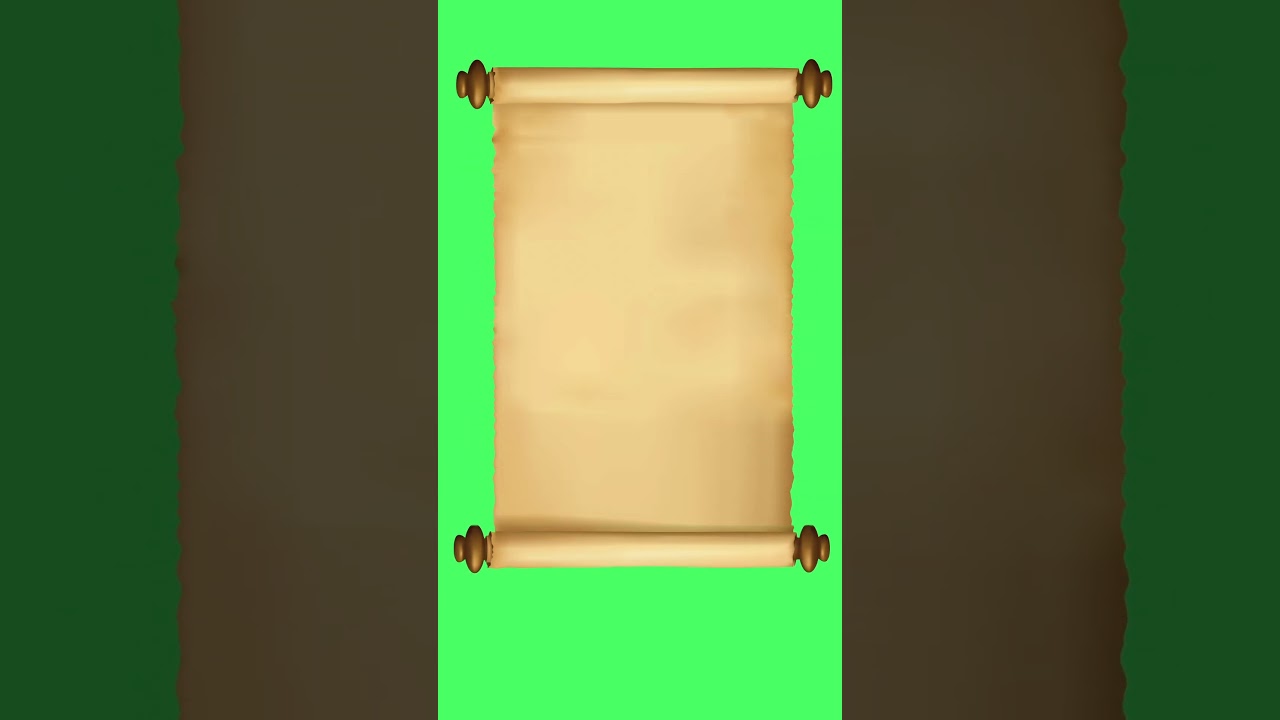 Blank Old Paper Scroll Animation in Green Screen |  Old letter Green Screen 2025