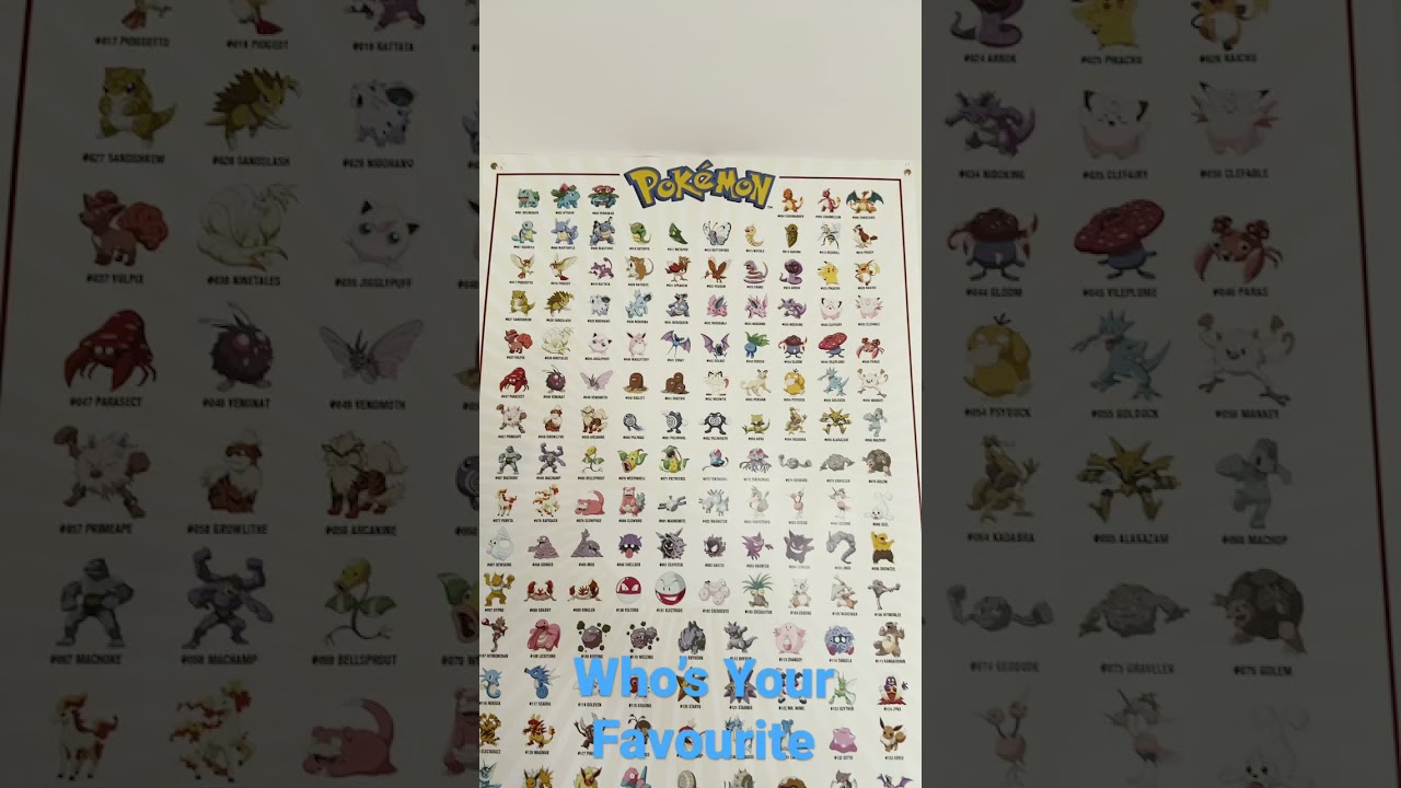 The 151 Pokémon Poster