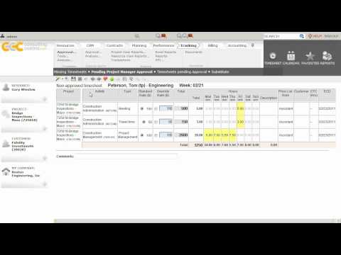 Timesheet Project Manager Approval