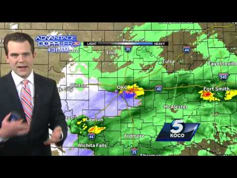 Forecast: Snow falling in central and western Oklahoma