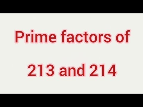 Prime factors of 213 and 214 | Learnmaths
