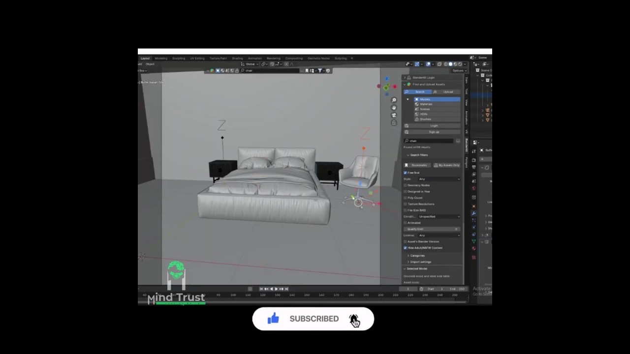 Interior Visualization in Blender #blender #visual #3dmodeling #interiordesign #architecture #cinema