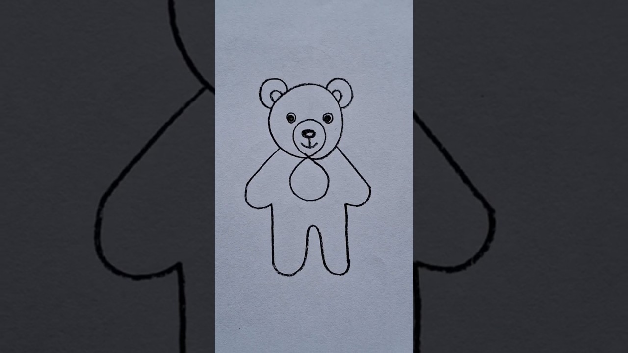 Cute teddy bear 🧸🐨#drawing #art #simpledrawing