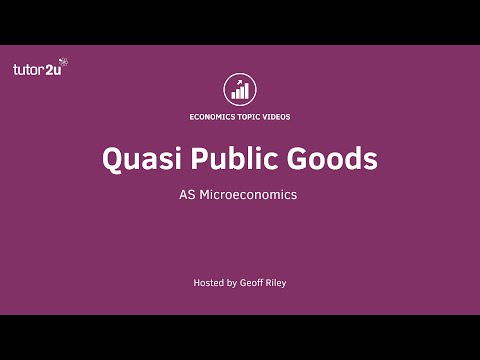Quasi Public Goods I A Level and IB Economics