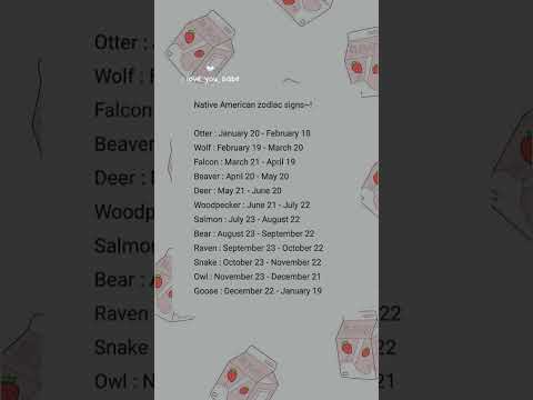 Native American zodiac signs~!
