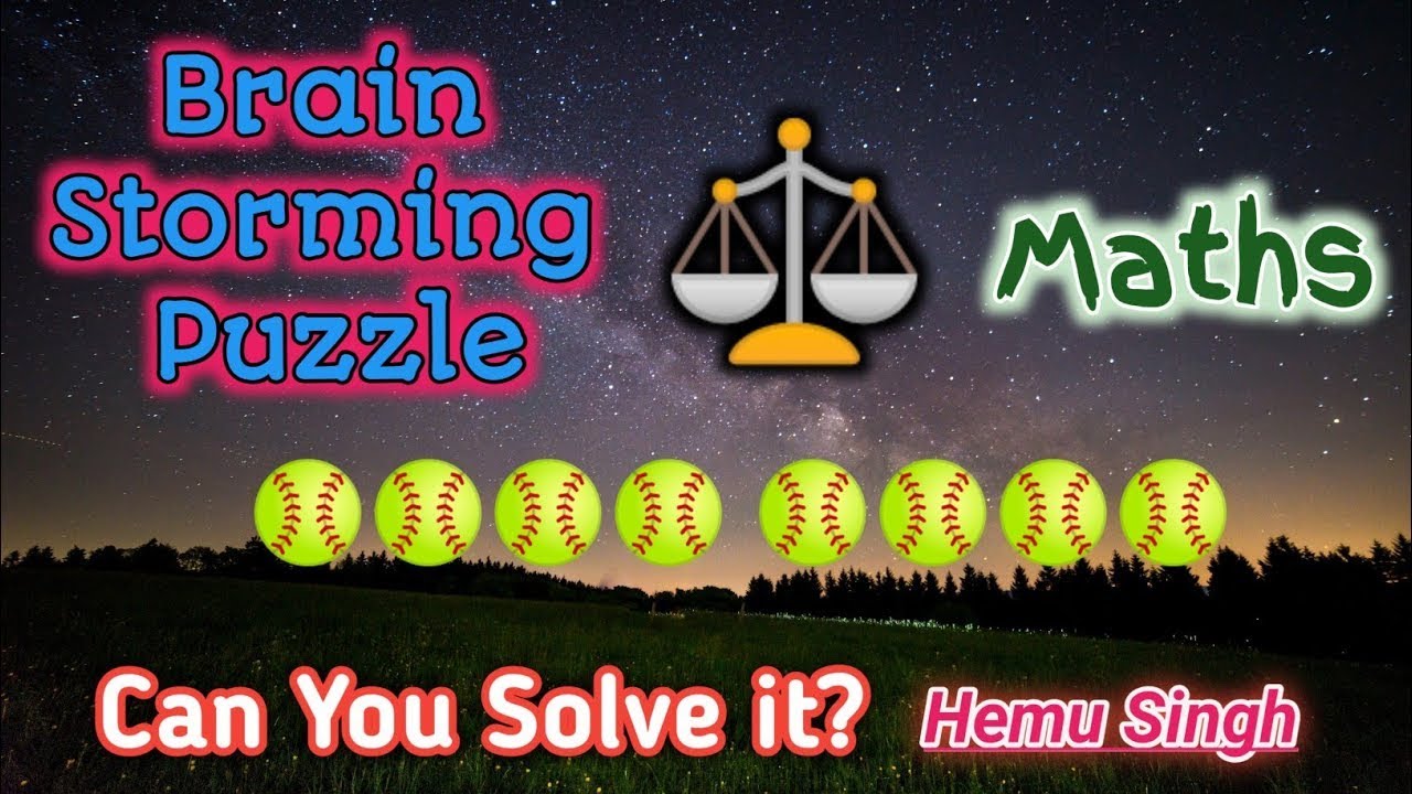 8 identical balls puzzle | Brainstorming Maths Puzzle | by hemu singh