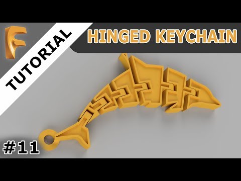 Articulated Hinged Dolphin Keychain - Fusion 360 tutorial by paul0 ...